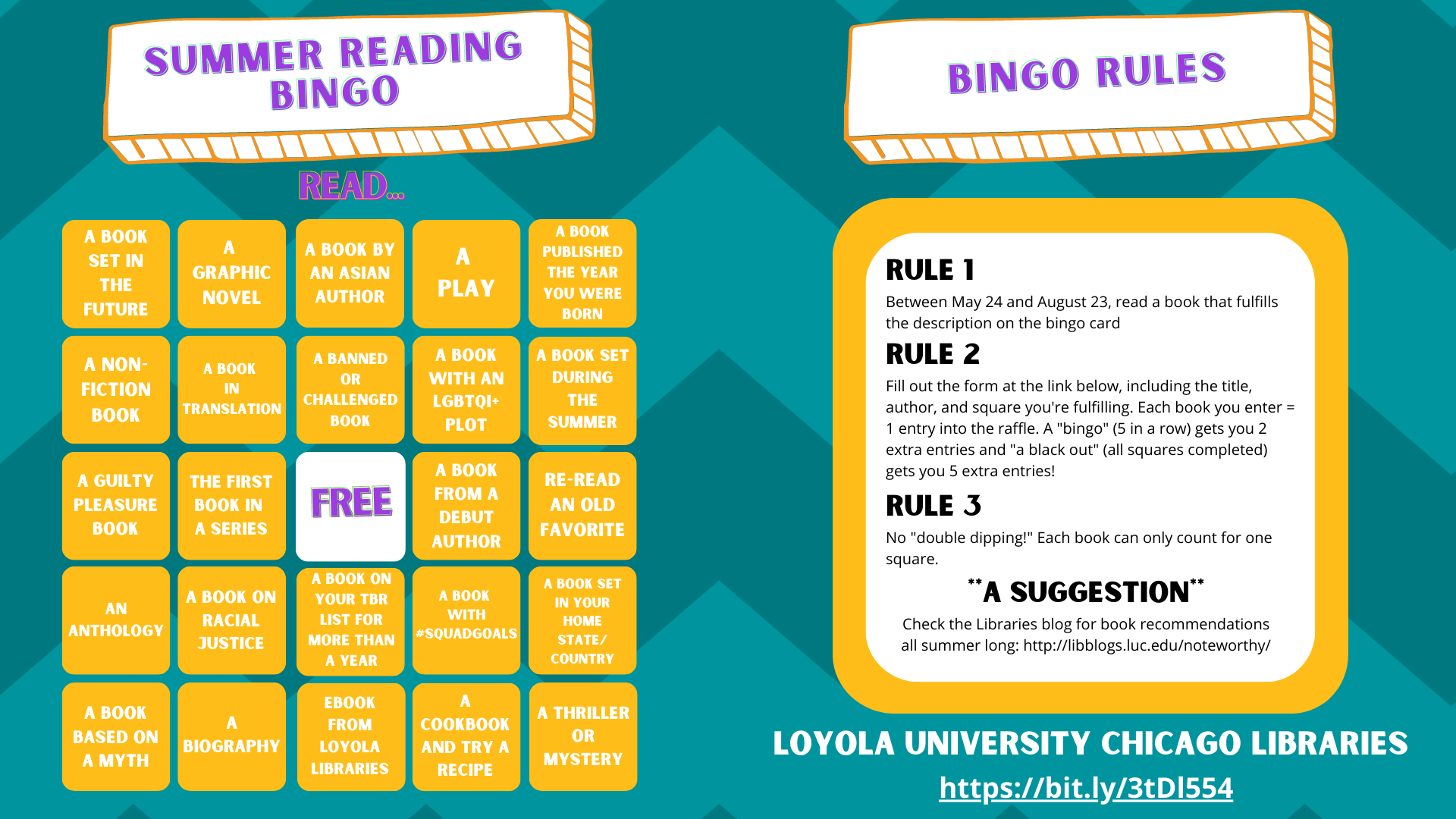 Summer Reading Bingo 2021 – N O T E W O R T H Y
